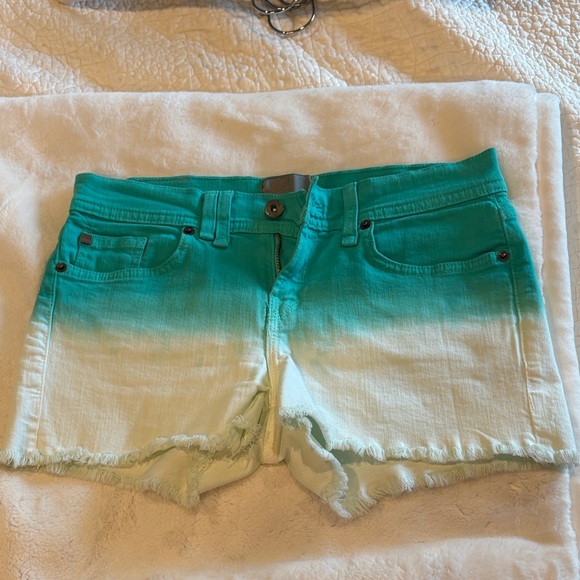 Bench | Shorts | Bench Teal And White Ombre Jean Shorts | Poshmark